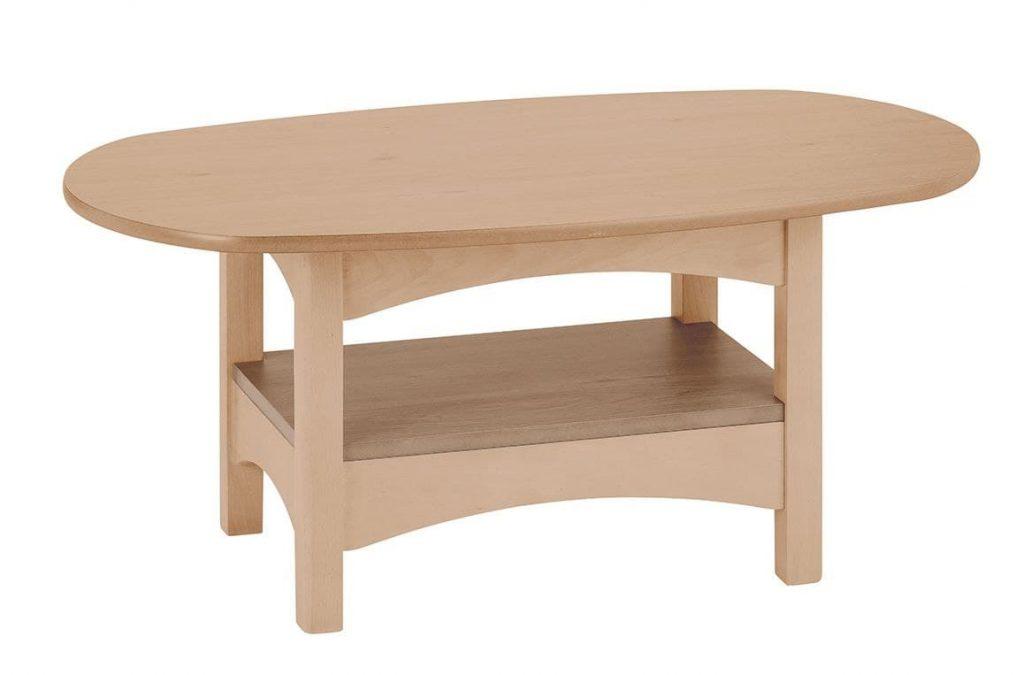 Oval coffee table with shelf - Coffey Healthcare